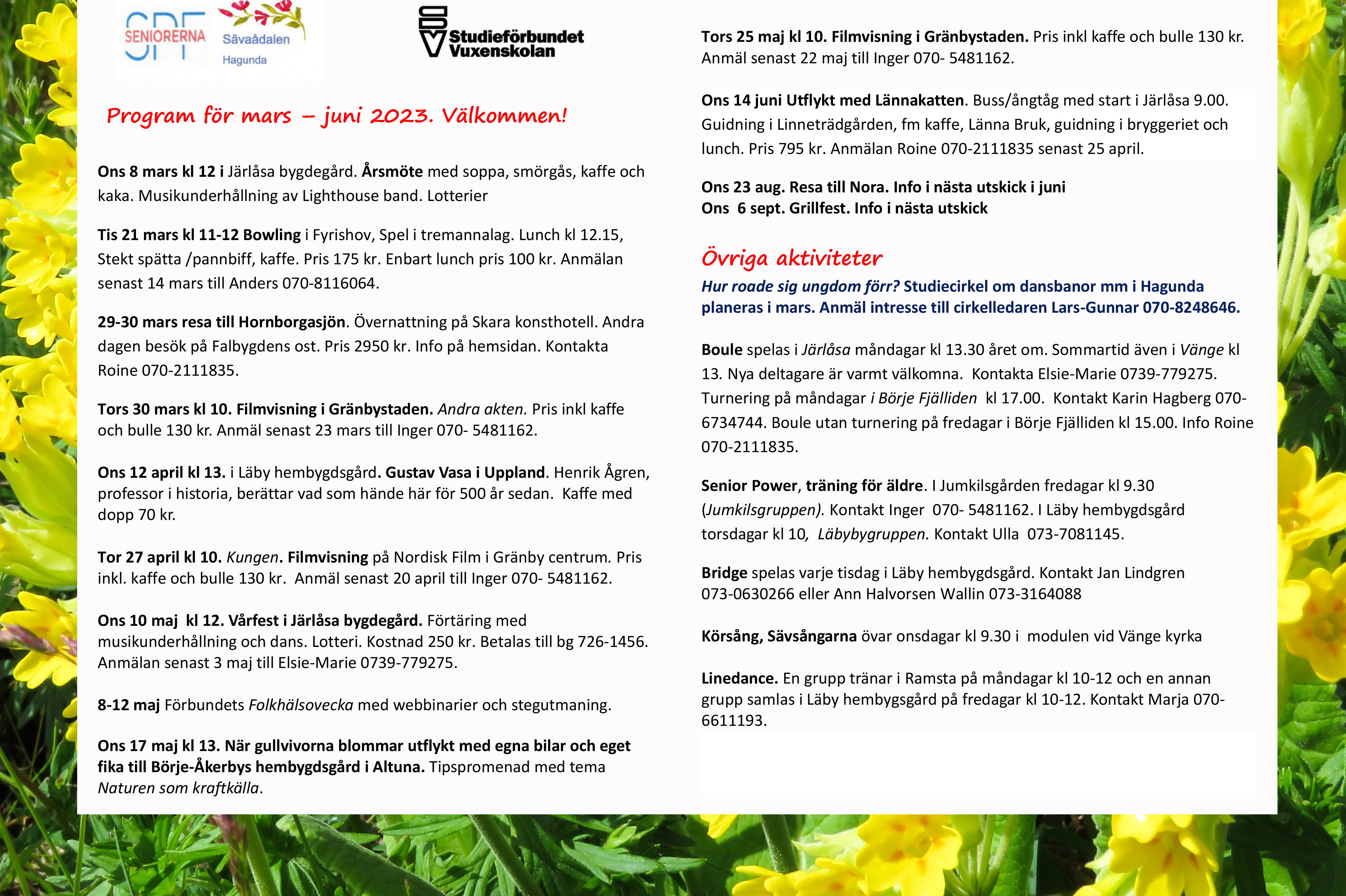 SPF - Seniorerna Mars-juni 2023