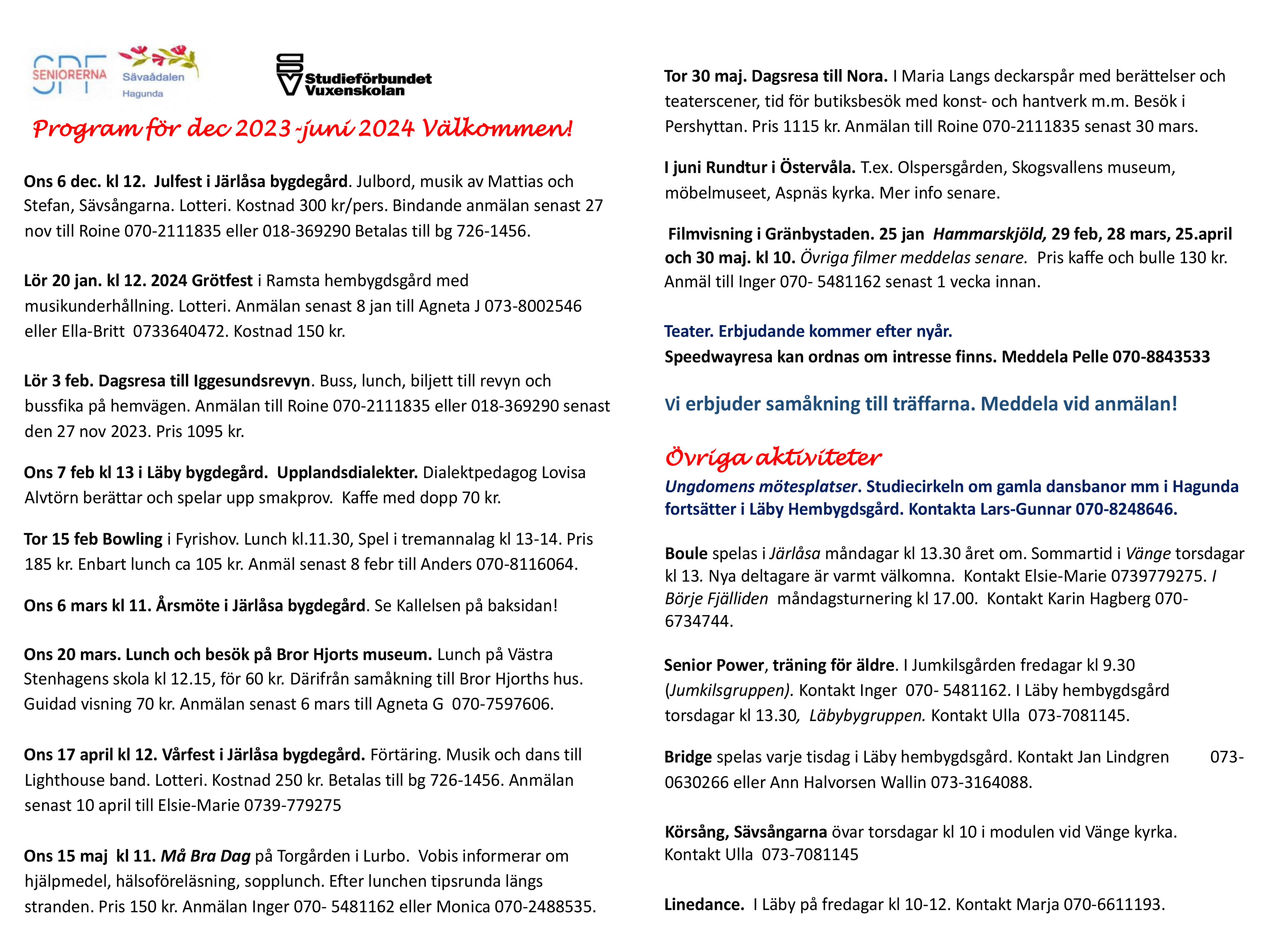 SPF - Seniorerna Dec 2023-juni2024